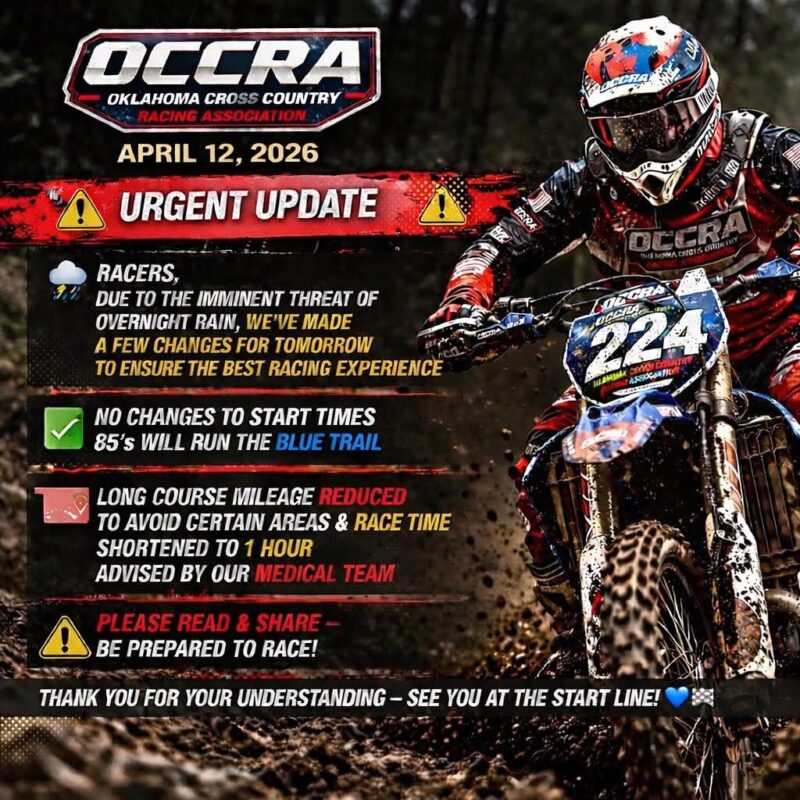 OCCRA News – Oklahoma Cross Country Racing Association